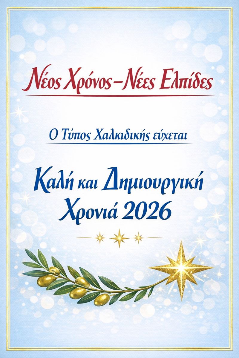 Ευχές για το Νέο Ετος – ΤΥΠΟΣ ΧΑΛΚΙΔΙΚΗΣ